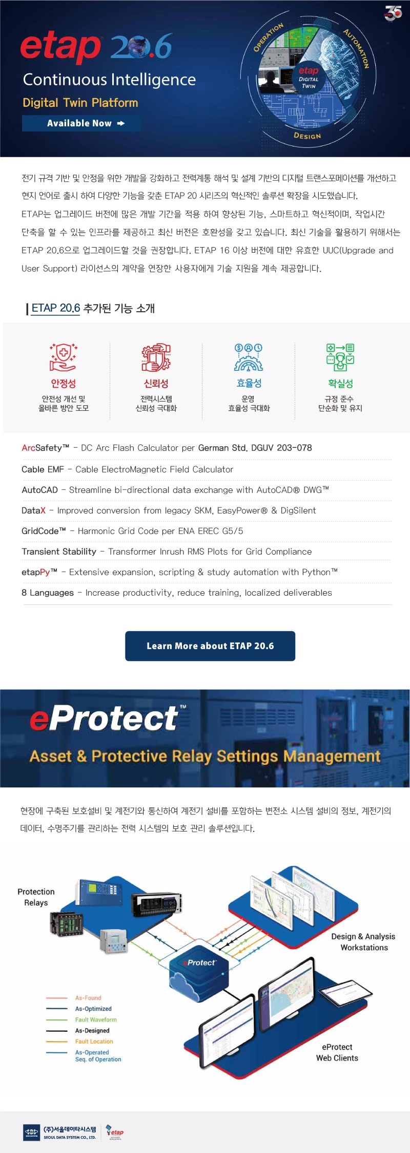 ETAP 20.6 버전 출시 ! – ETAP Korea | 서울데이타시스템